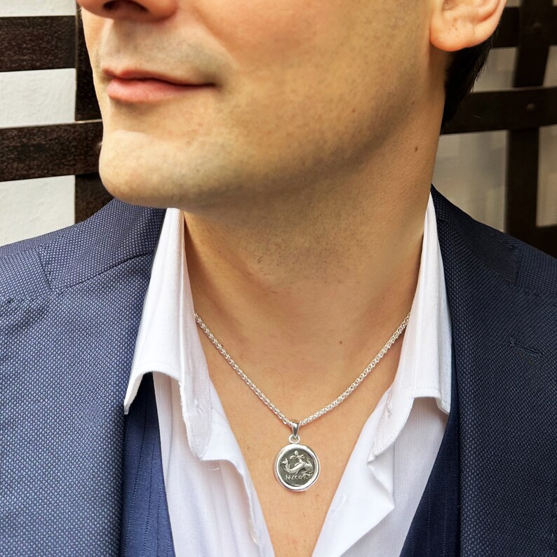 Authentic Roman Coin 46 BC Depicting Cupid Riding a Dolphin Sterling ...