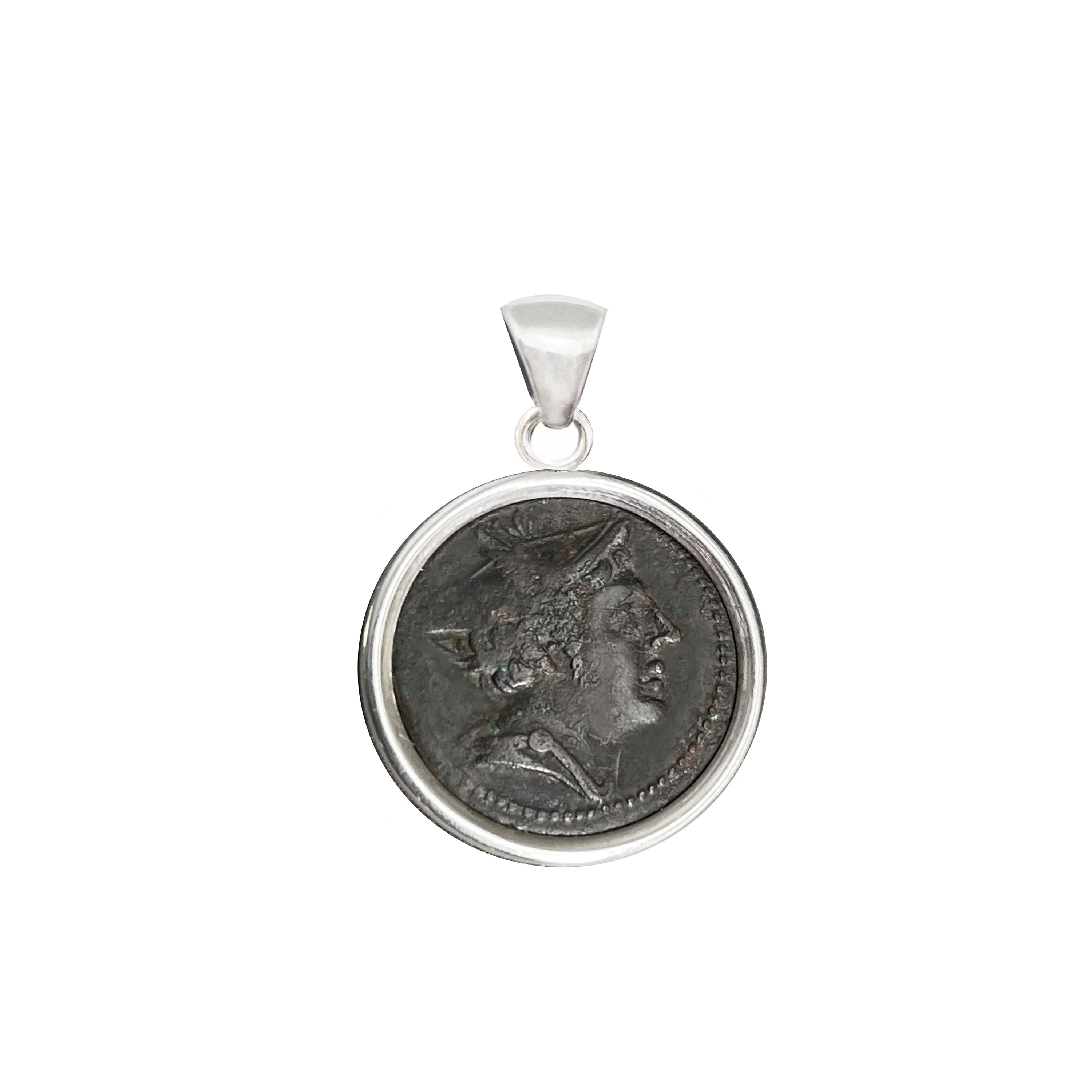 God Mercury Roman Coin Sterling Silver Pendant (3rd Century BC) - Etsy