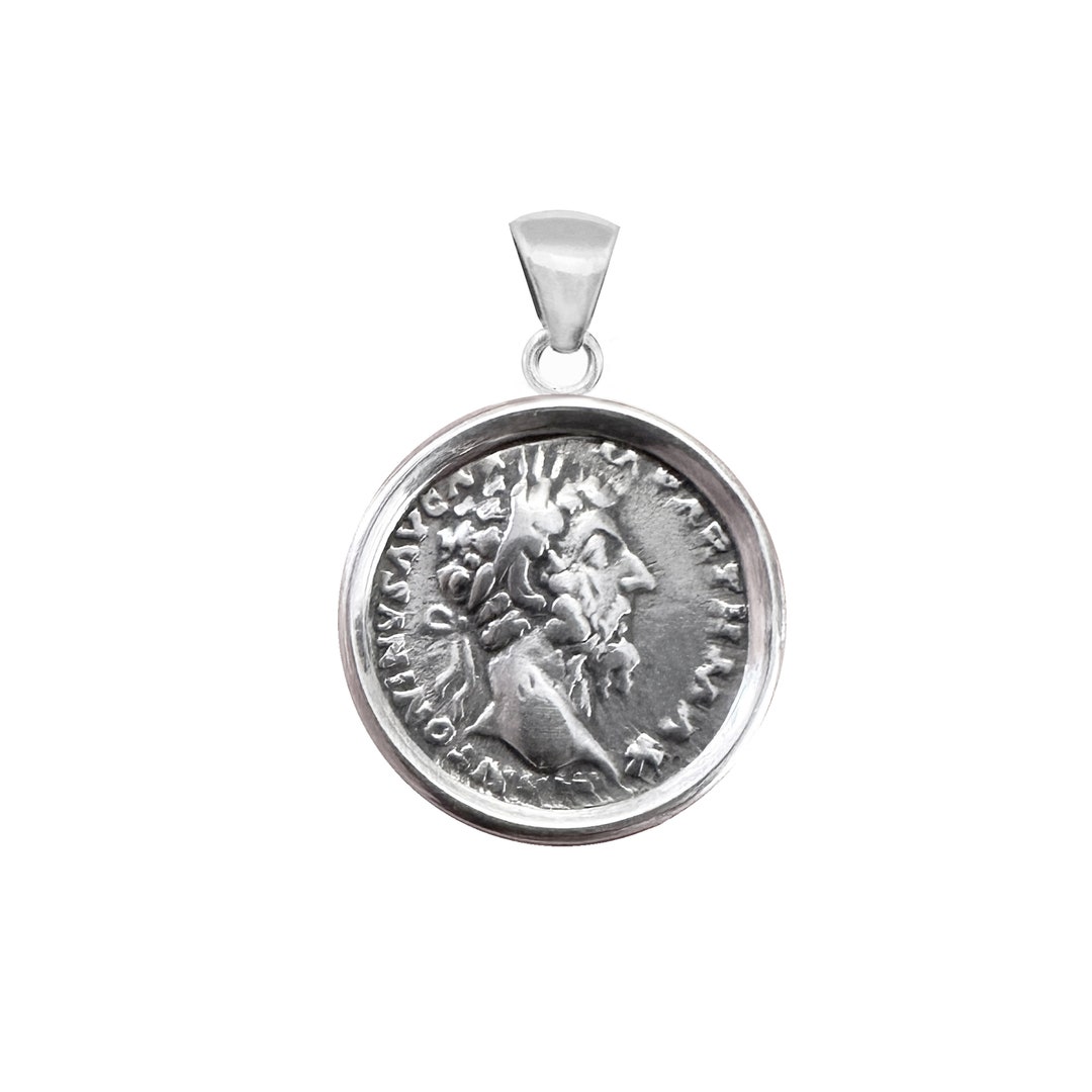 Roman Coin 2nd Century AD Pendant Depicting Emperor Marcus Aurelius ...