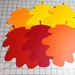6 Autumn Oak Fall Leaves -- Cardstock Paper - Etsy