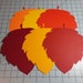 6 Autumn Oak Fall Leaves -- Cardstock Paper - Etsy