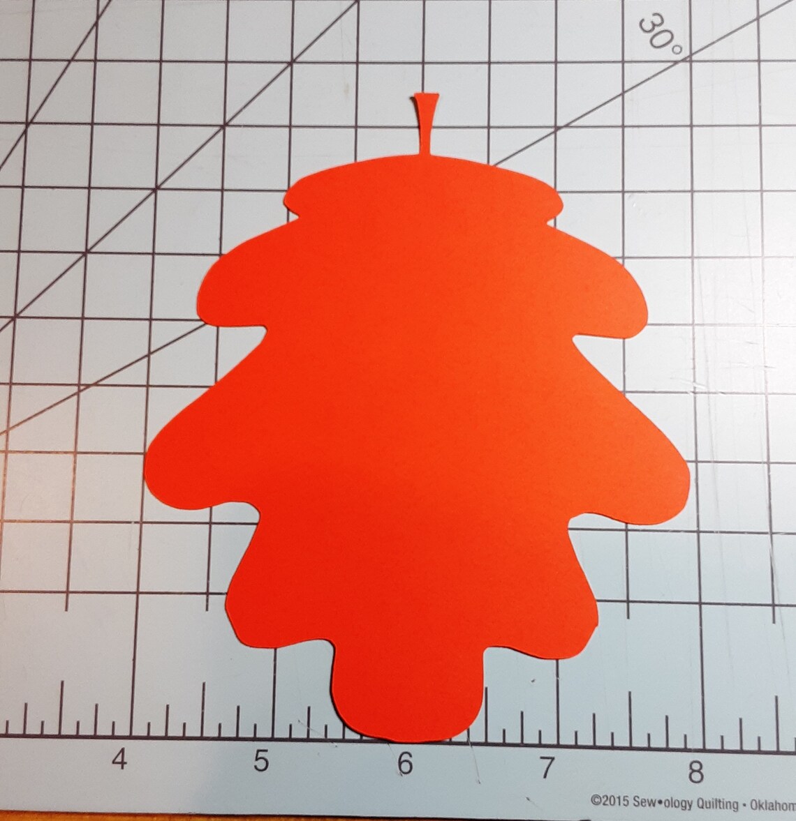 6 Autumn Oak Fall Leaves -- Cardstock Paper - Etsy