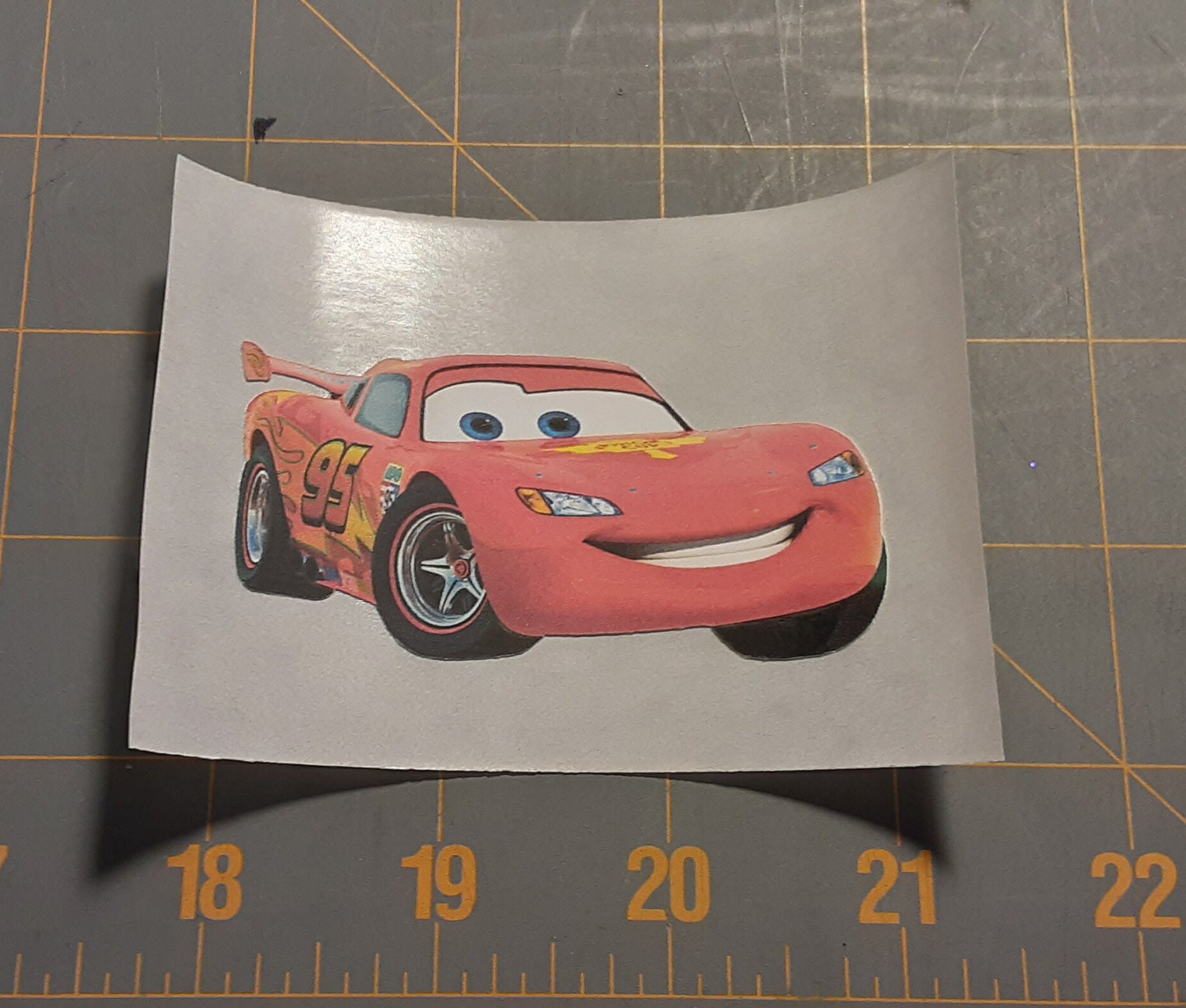 The Movie Cars/lightning Mcqueen Sticker/3" X 1.5" - Etsy