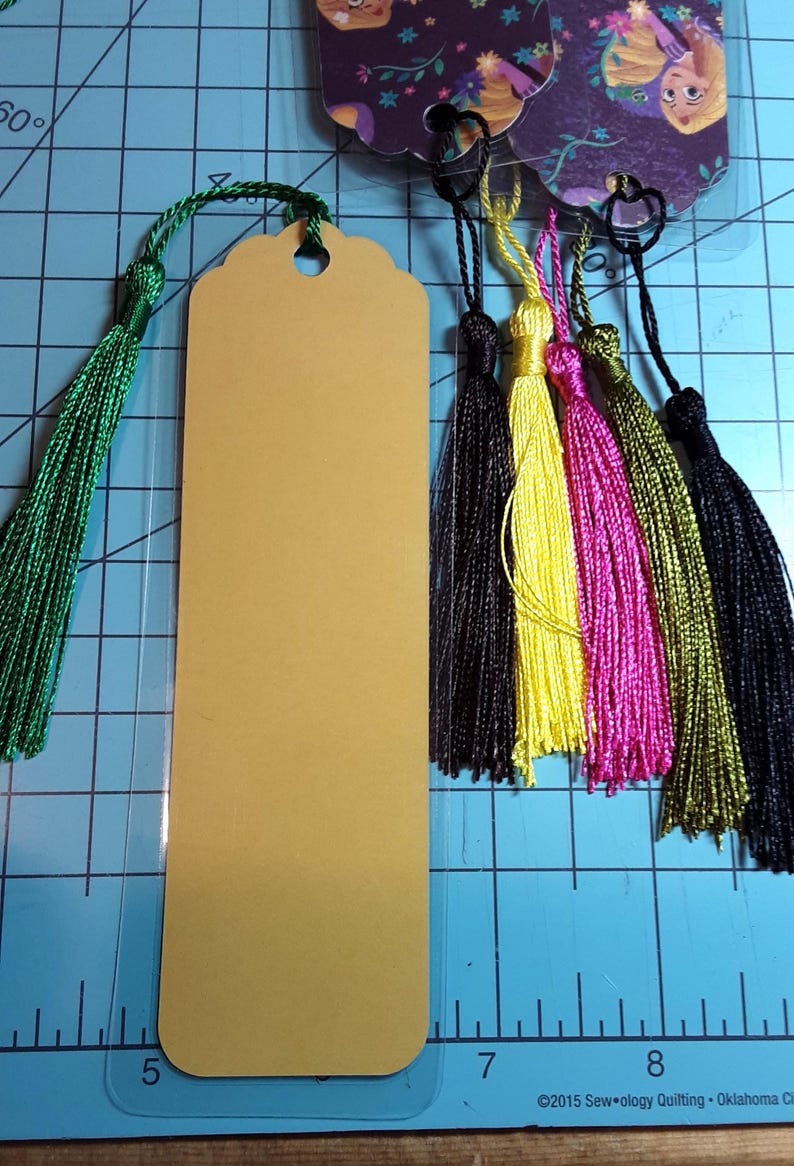 Laminated/waterproof Rapunzel/tangled Bookmark With Tassel - Etsy