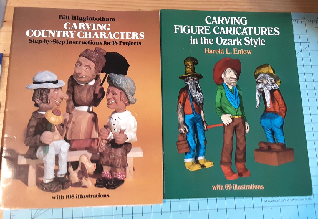 2 - Wood Carving How-to Books - Country Characters and Ozark Style ...
