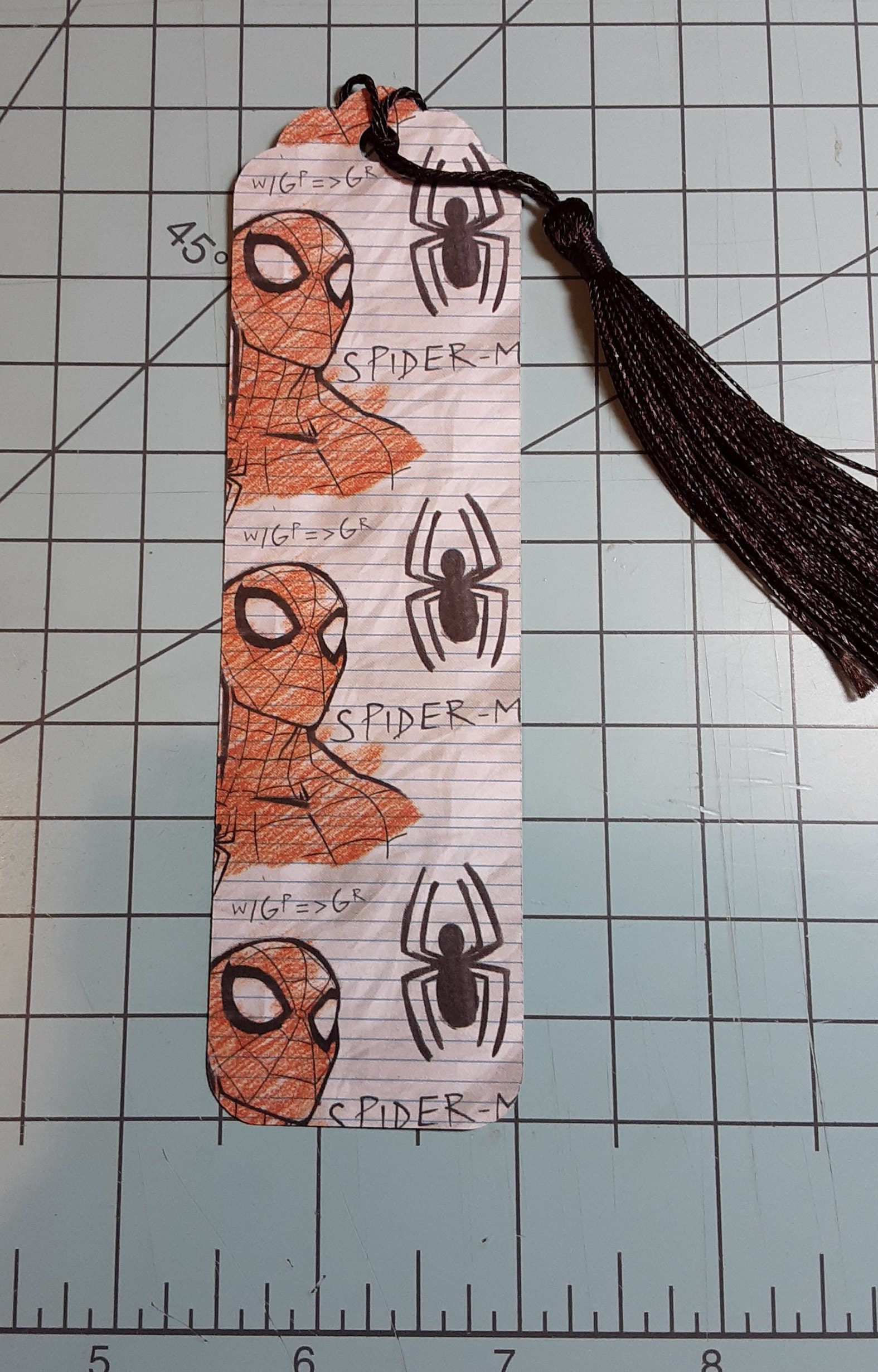 Laminated/ Waterproof Spiderman Bookmark With Tassel - Etsy