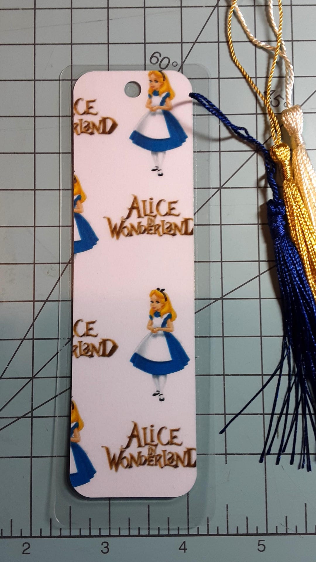 Laminated/waterproof Alice in Wonderland Bookmark With Tassel - Etsy