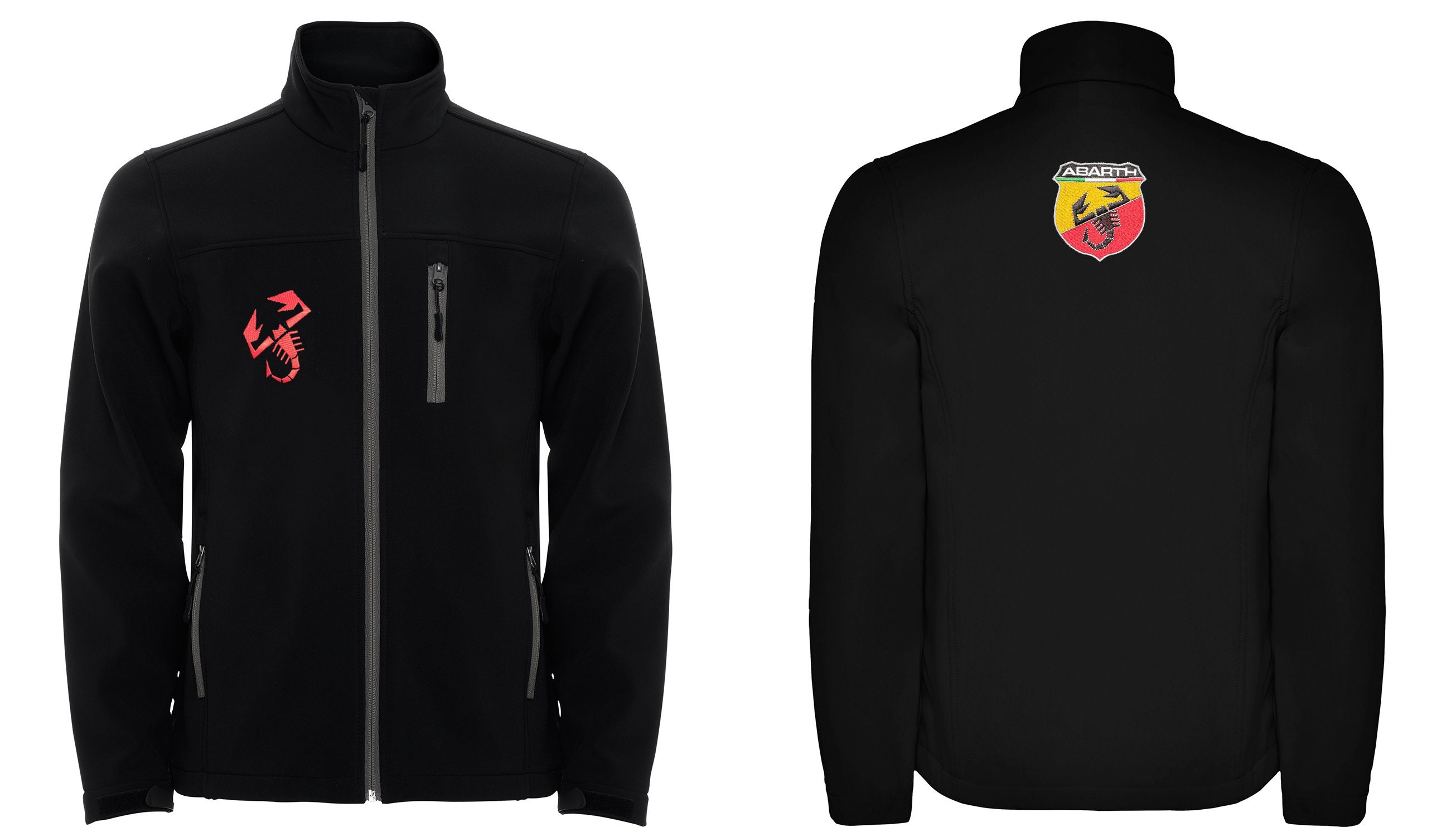 Fiat Abarth 500 Scorpion Embroidered Softshell Jacket Giacca Jacke ...