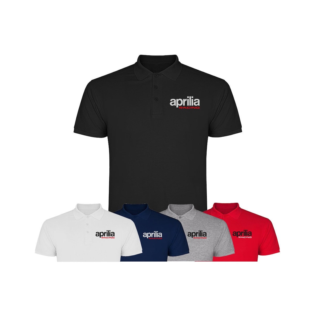 Aprilia Racing Polo T-shirt Embroidery Tee Camiseta Maglietta Samarreta ...