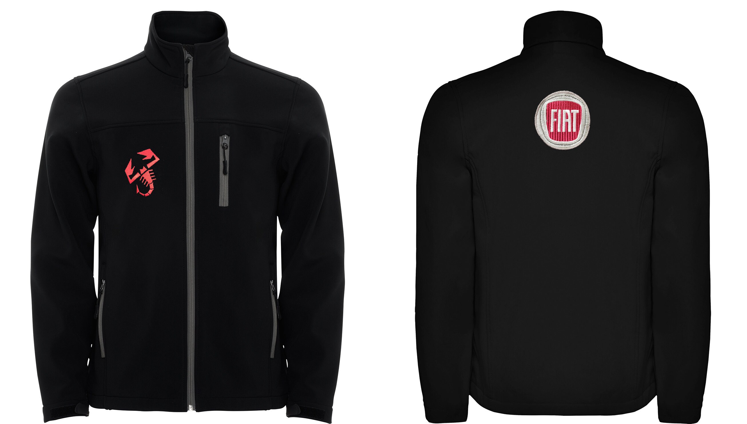 Fiat Abarth 500 Scorpion Embroidered Softshell Jacket Giacca Jacke ...