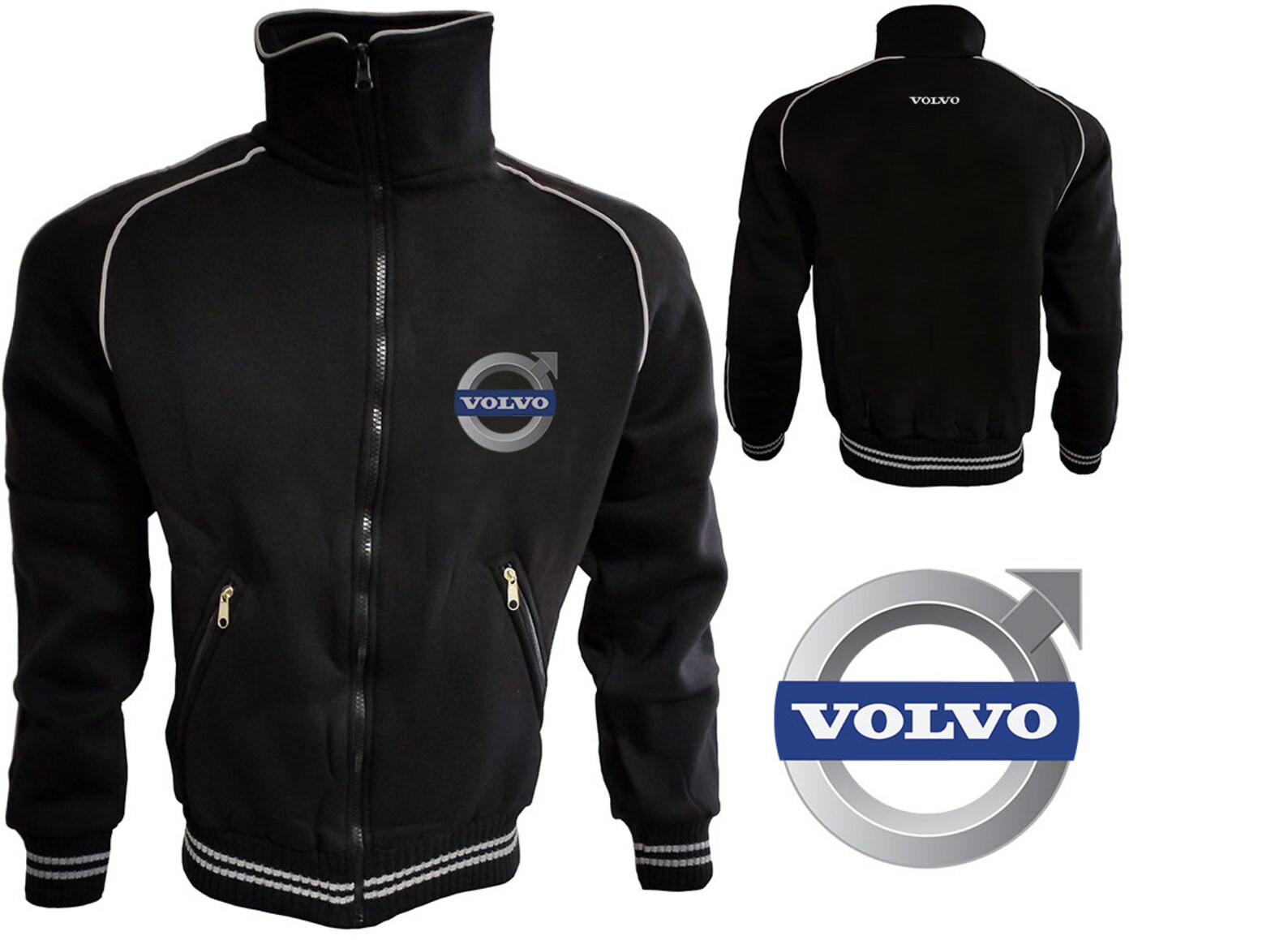 Volvo Embroidered Zipped Sweatshirt Jacket Giacca Jacke Veste Chaqueta ...