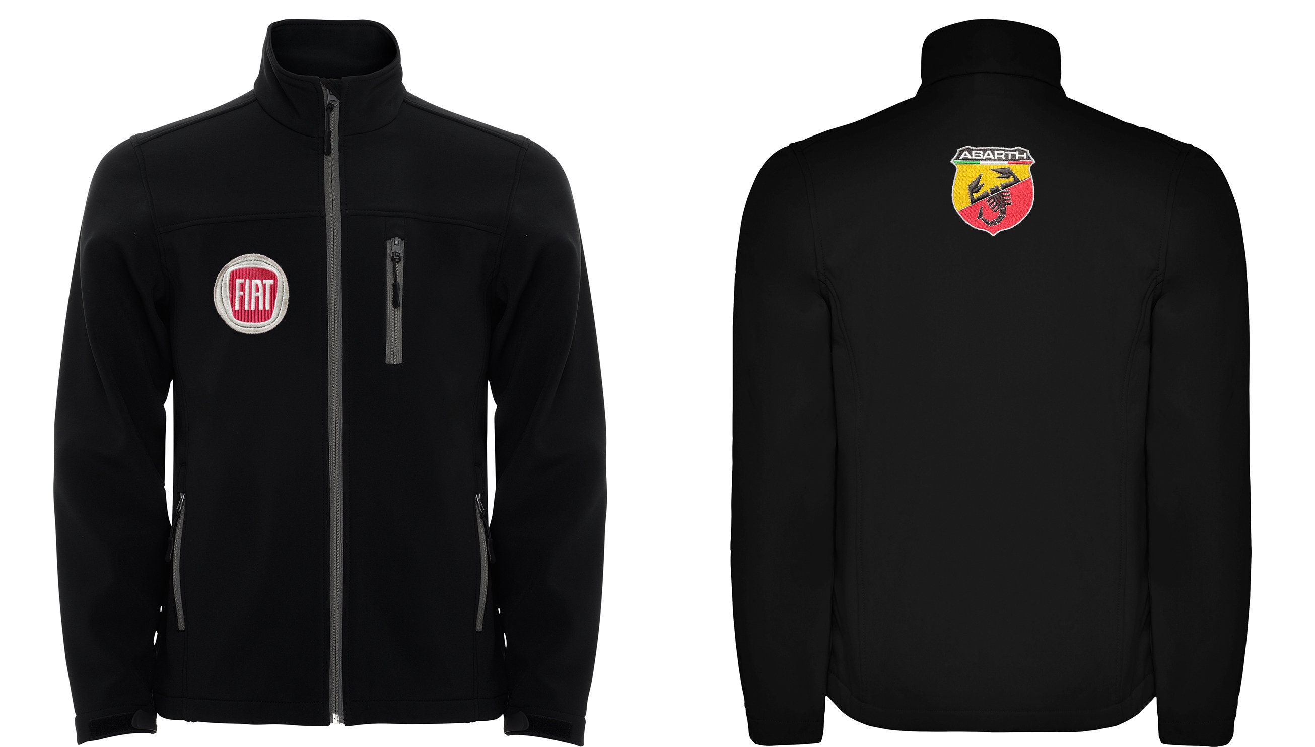 Fiat Abarth 500 Scorpion Embroidered Softshell Jacket Giacca Jacke ...