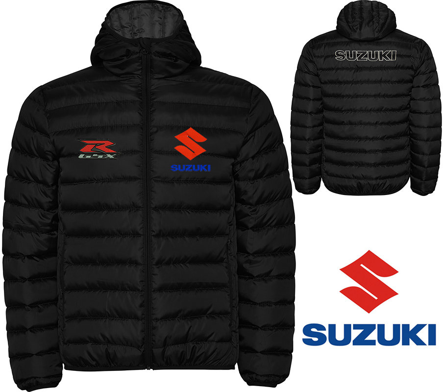 Suzuki GSX-R Hayabusa Embroidered Hooded Quilted Jacket Giacca Jacke ...