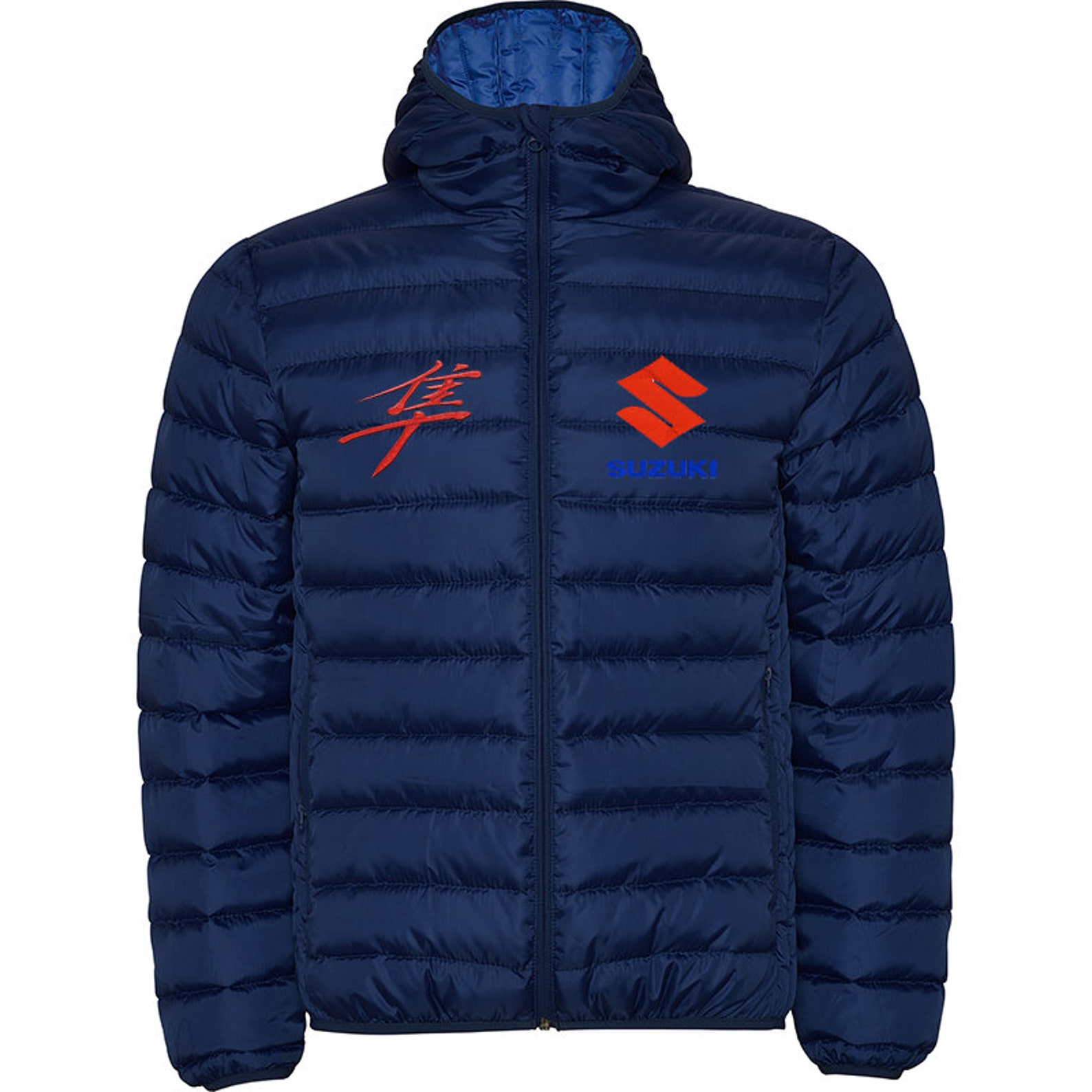 Suzuki GSX-R Hayabusa Embroidered Hooded Quilted Jacket Giacca Jacke ...
