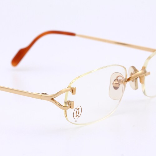 Vintage Cartier Rimless Wood Decor Eyeglasses Made in France - Etsy