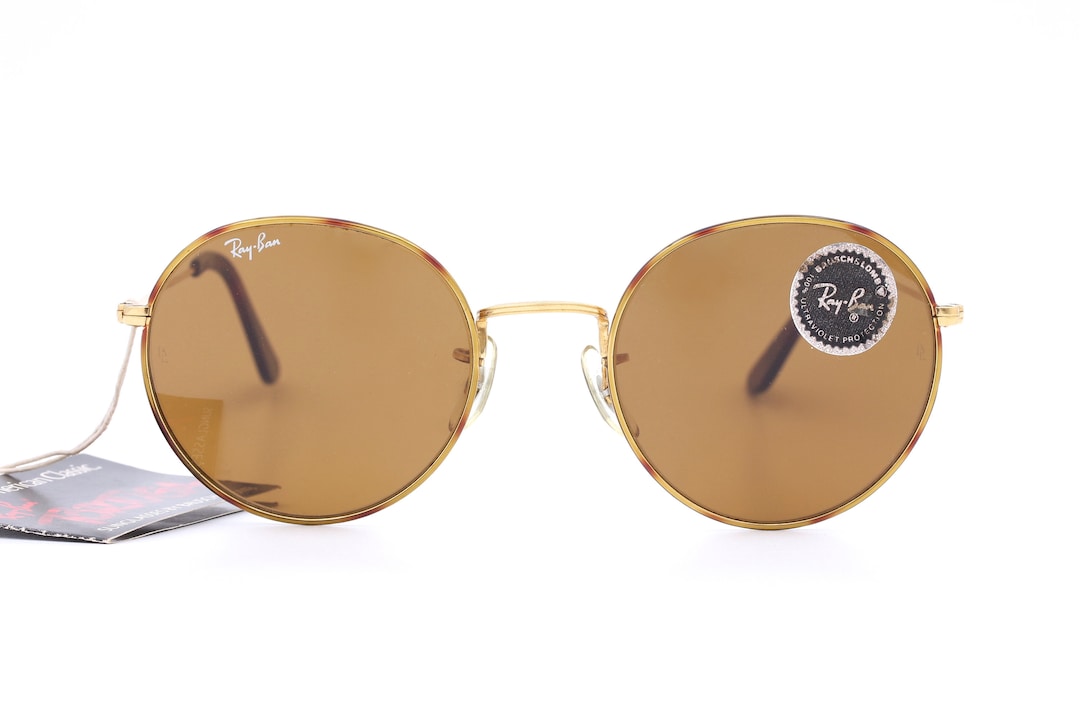 Ray Ban B&L U.S.A. Round Tortuga Vintage Sunglasses / Round Pantos ...