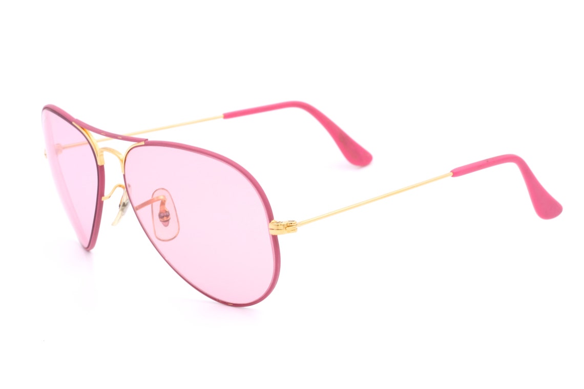 Ray Ban B&L Aviator Vintage Aviator Sunglasses / Pink | Etsy