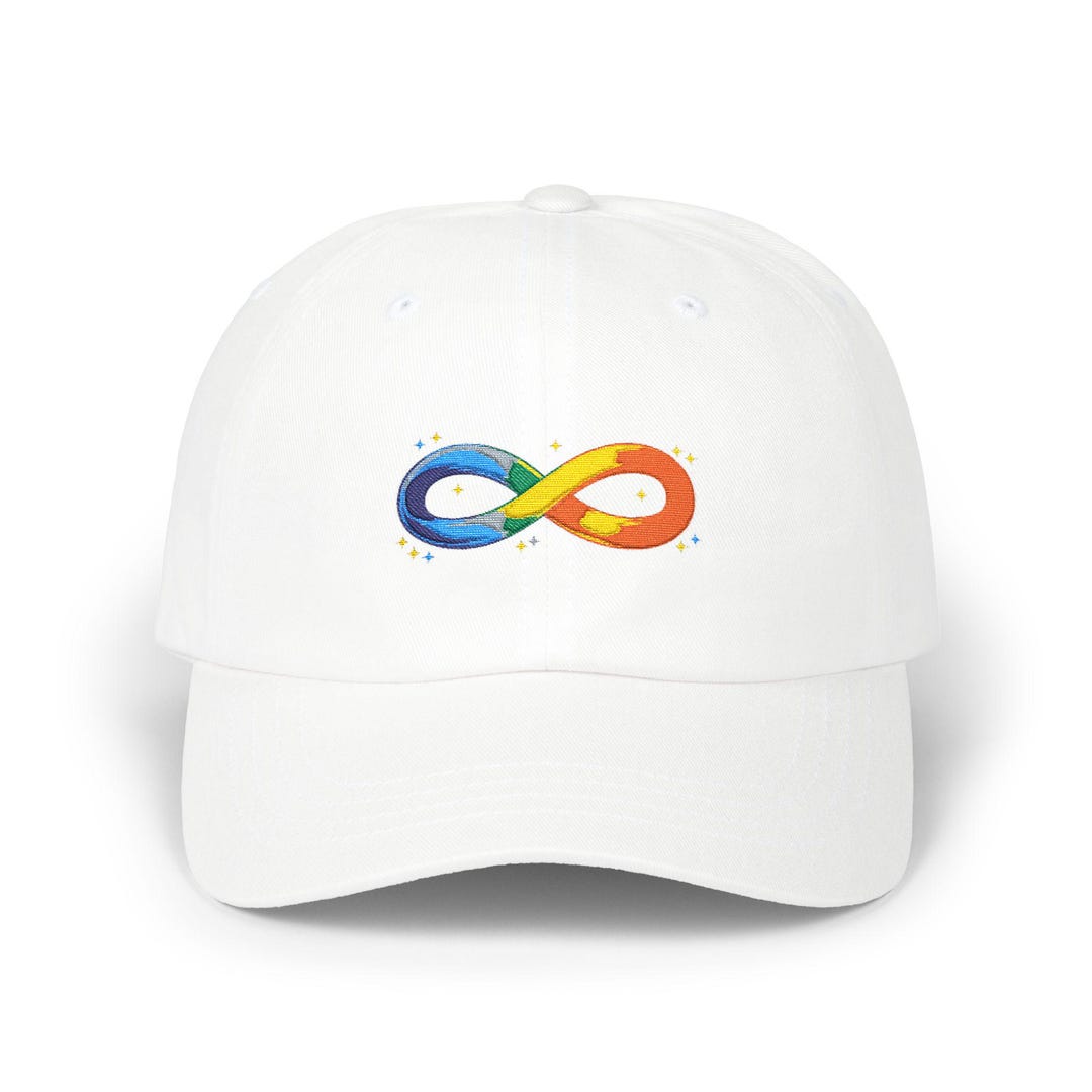 Rainbow Infinity Symbol Dad Cap | Pride, Colorful Embroidered Hat ...
