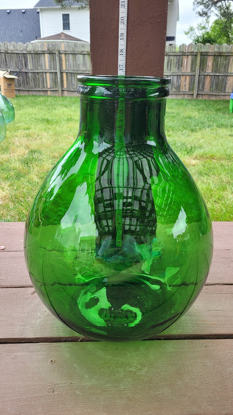 Vintage Green Olive Jar Italian Demijohn Found Near Pompeii, Italy - Etsy