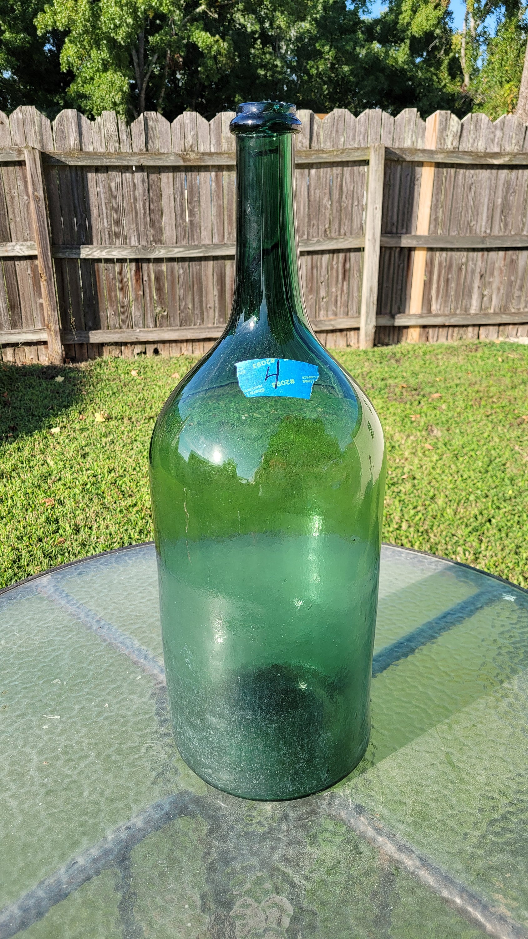 Large Vintage Antique Italian Wine Bottle From Naples, Italy Huge Wine ...