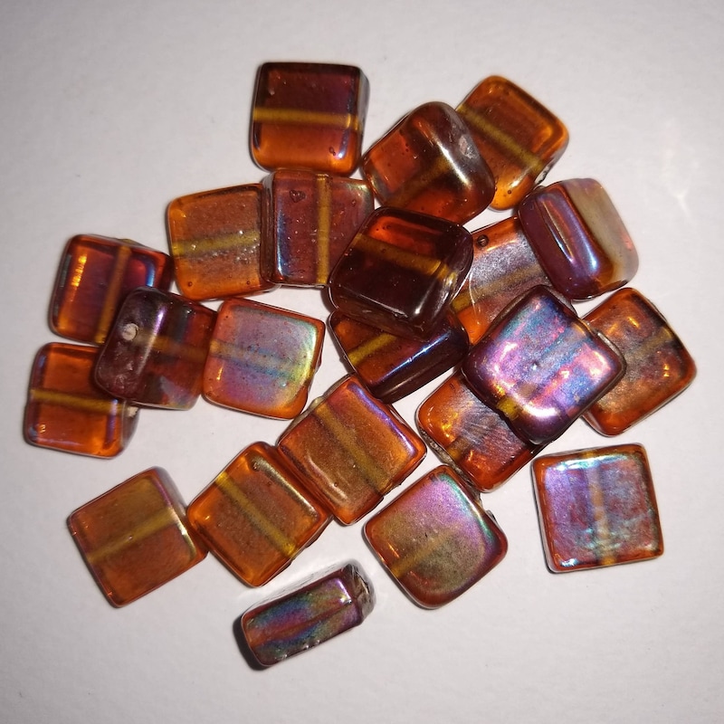 Square Glass Beads - Etsy