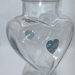 Heart Glass Jar With Lid- Storage/ Decorative Display Item - Etsy