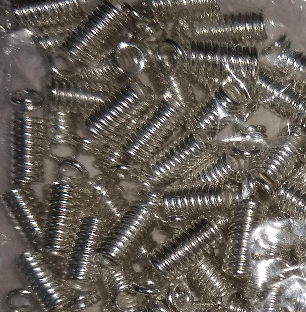 Necklace Coils Silver Plated x 10 | Etsy