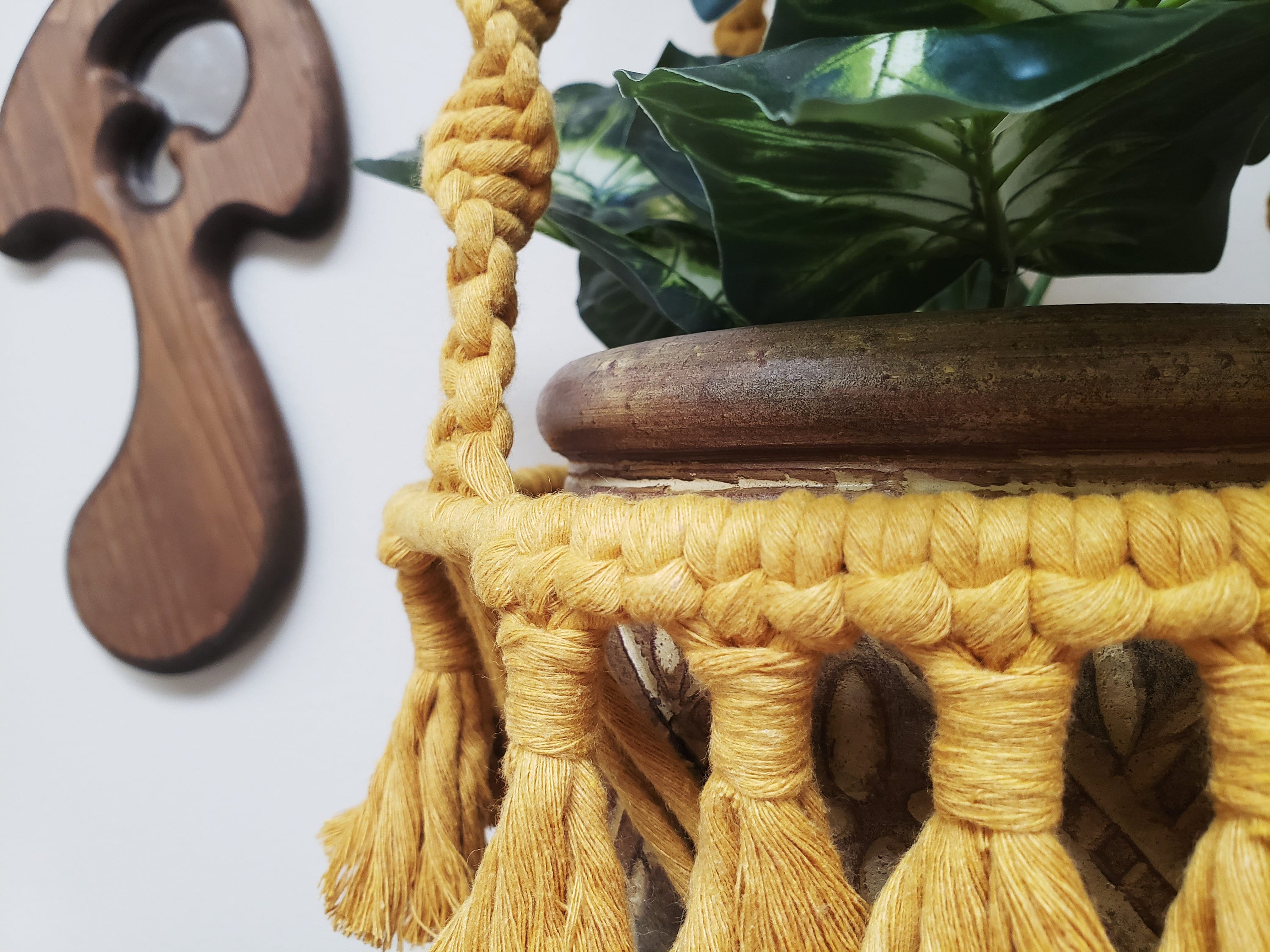 Bohemian Vintage Style Hippie Macrame Plant Hanger - Etsy