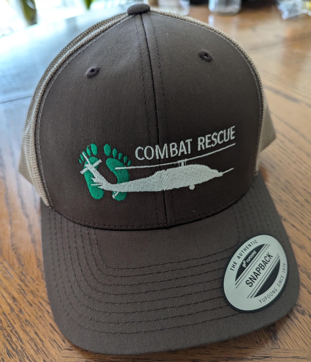 Combat Rescue HH-60 Embroidered Snapback Trucker Cap | Helicopter Hat ...