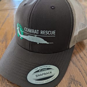 Combat Rescue HH-60 Embroidered Snapback Trucker Cap | Helicopter Hat ...