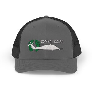Combat Rescue HH-60 Embroidered Snapback Trucker Cap | Helicopter Hat ...