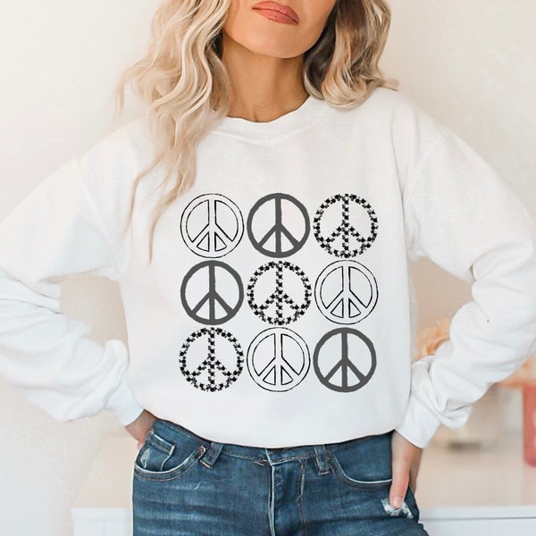 Floral Peace Sign - Etsy