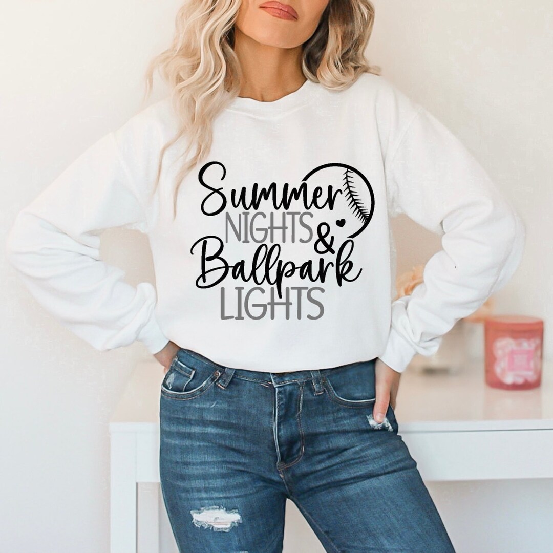 Summer Nights and Ballpark Lights Sweatshirt, Gameday Shirt, Summer ...