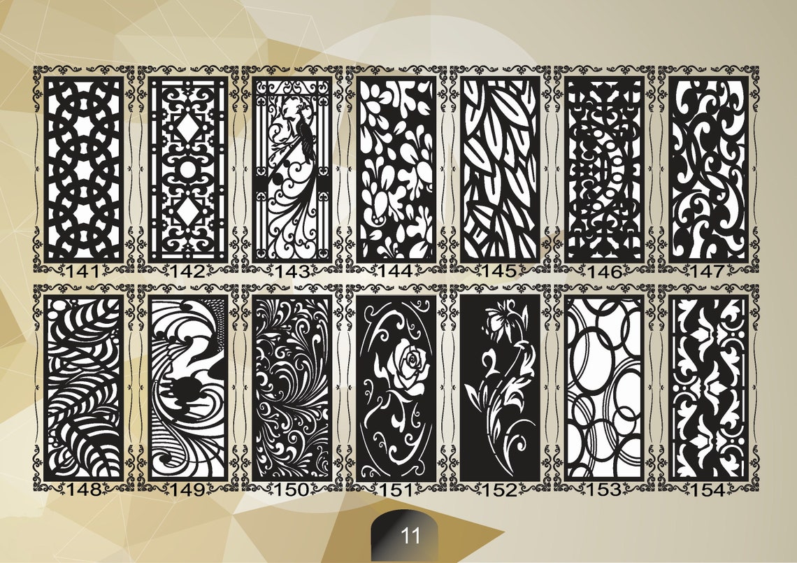 200 archivos dxf Geometric Patterns Panel Plantillas para CNC | Etsy