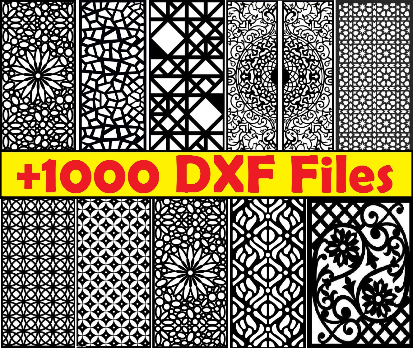 50% OFF 1000 files dxf Geometric Patterns Panel Templates for | Etsy