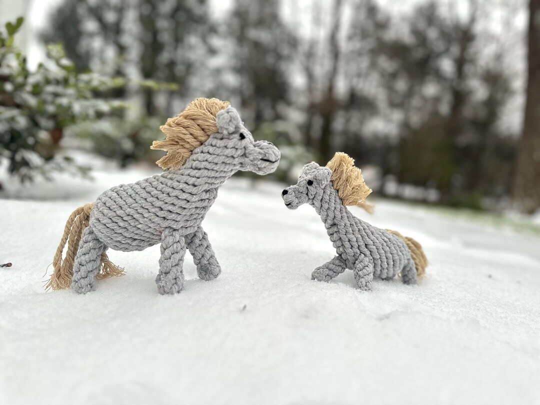 Handmade Sustainable Cotton Rope Horse Dog Toy: Chew Toy - Etsy