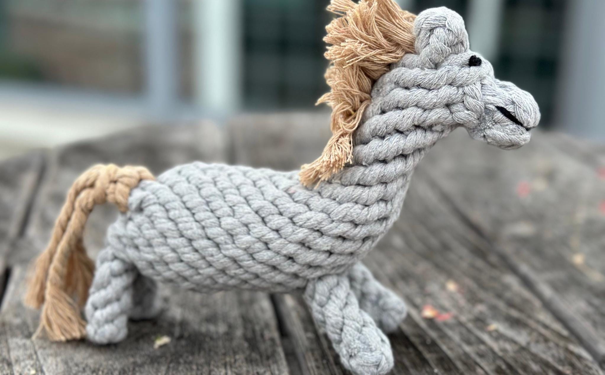 Handmade Sustainable Cotton Rope Horse Dog Toy: Chew Toy - Etsy