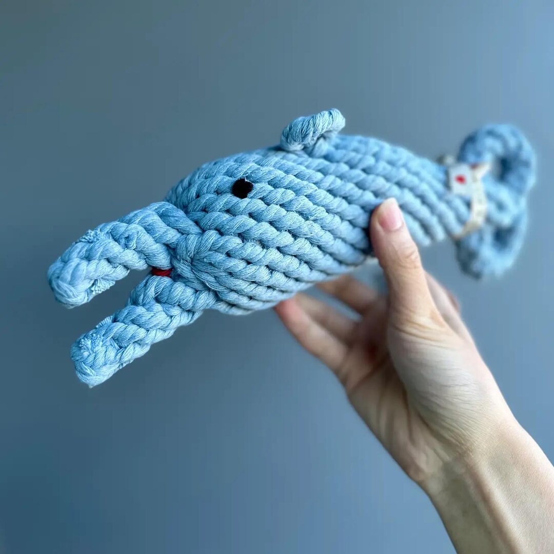 Dudu the Dolphin Pet Toy , Handcraft , Eco Friendly Rope Toy ...