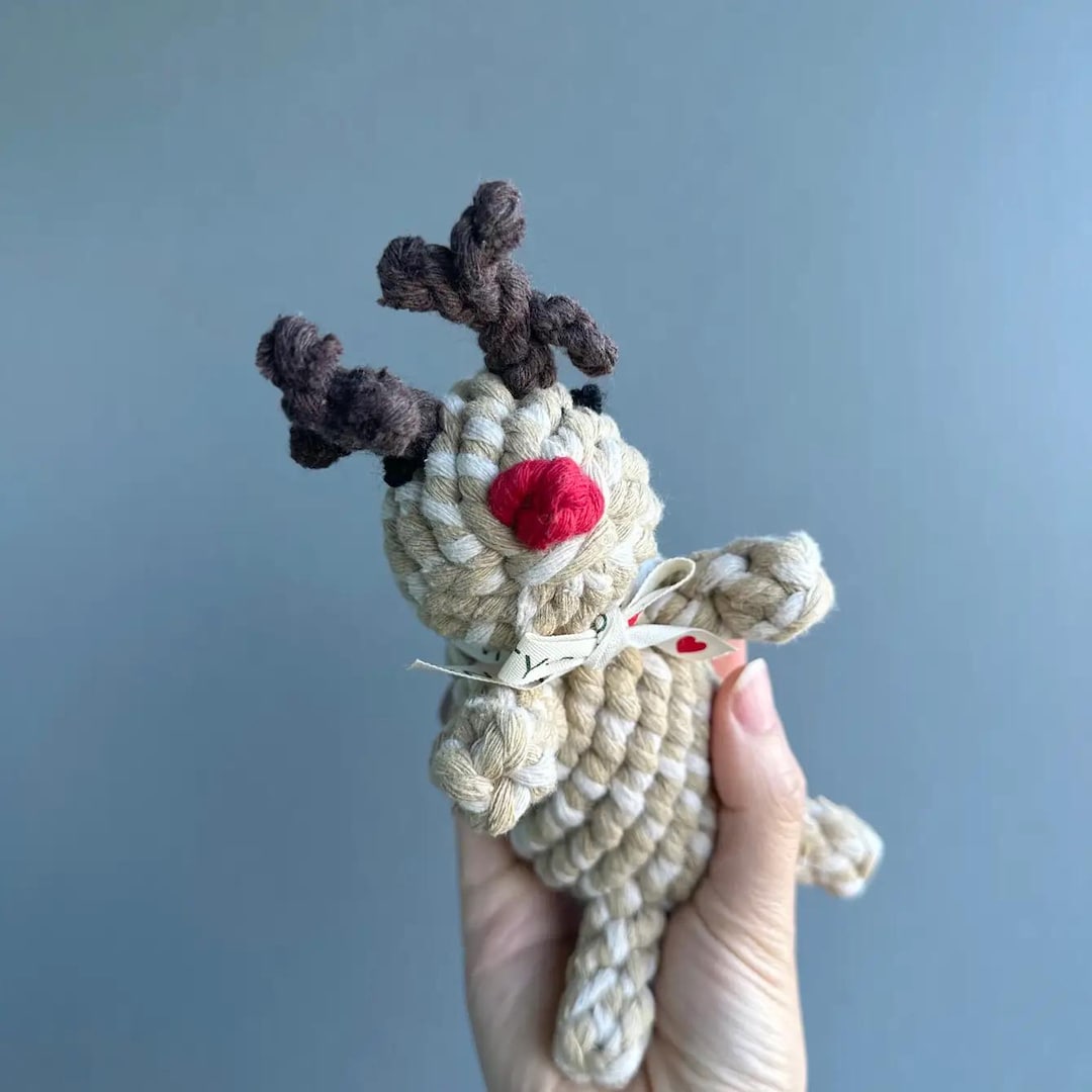 2024 New Design: Knotty Pawz Christmas Deer Pet Toys , Chew Toy Durable ...