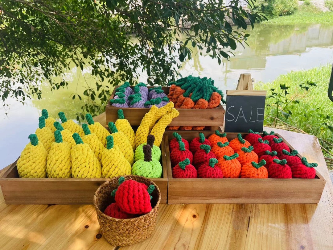 Dog Fruit Rope Toys for Puppies and Cats, Soft Chew Rope Toys, and ...