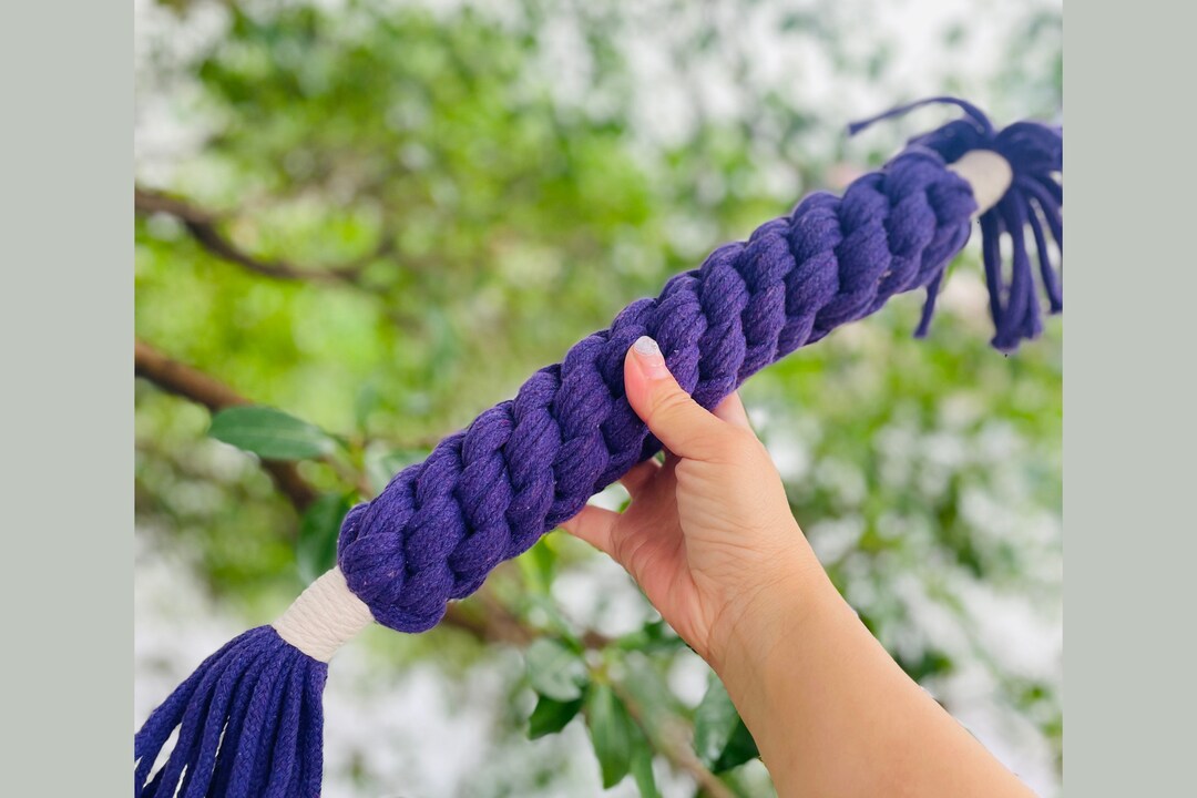 Large Handmade Macrame Candy Rope for Big Dogs, Dog Chew Toys ...