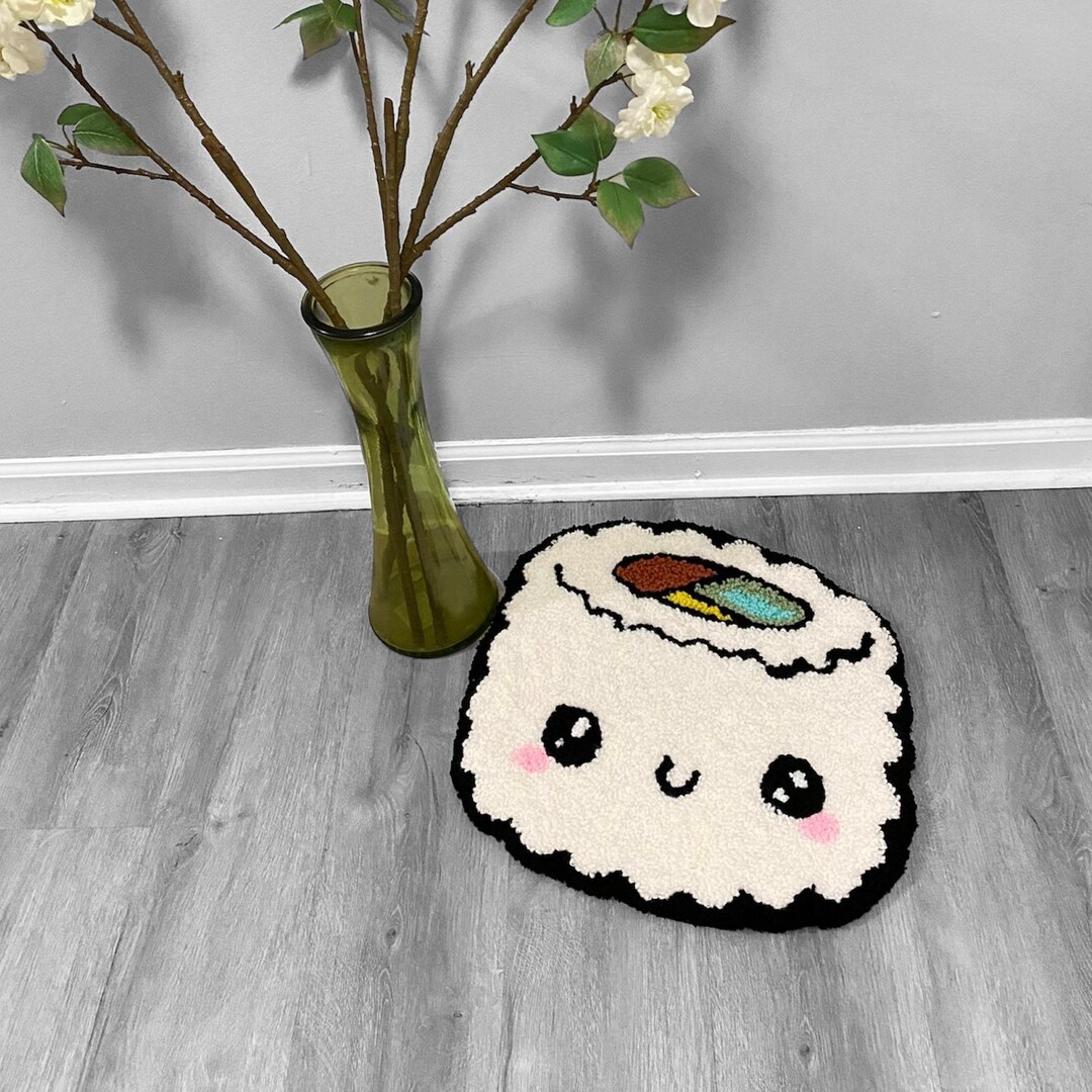 Fluffy Rug, Sushi Rug, Custom Tufted Rug, Accent Rug, Bathroom, Bedroom ...