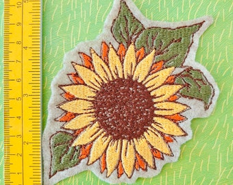 Sunflower Sew on Patch - Etsy