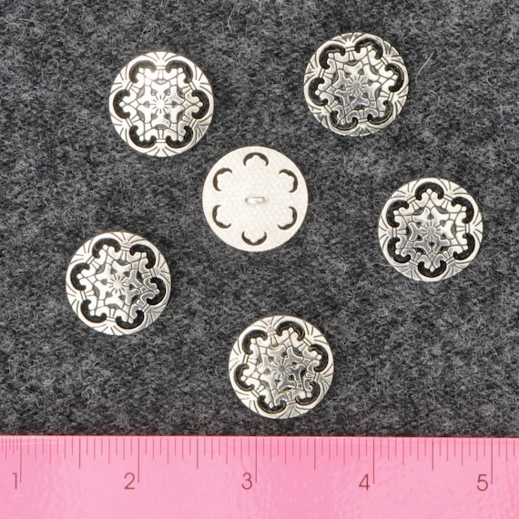 Snowflake Buttons Openwork Metal Silver Tone 7/8 Inch 22mm - Etsy