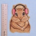 Chipmunk Headphones Clothing Patch Backpack Hat Tote Jacket Patch Iron ...