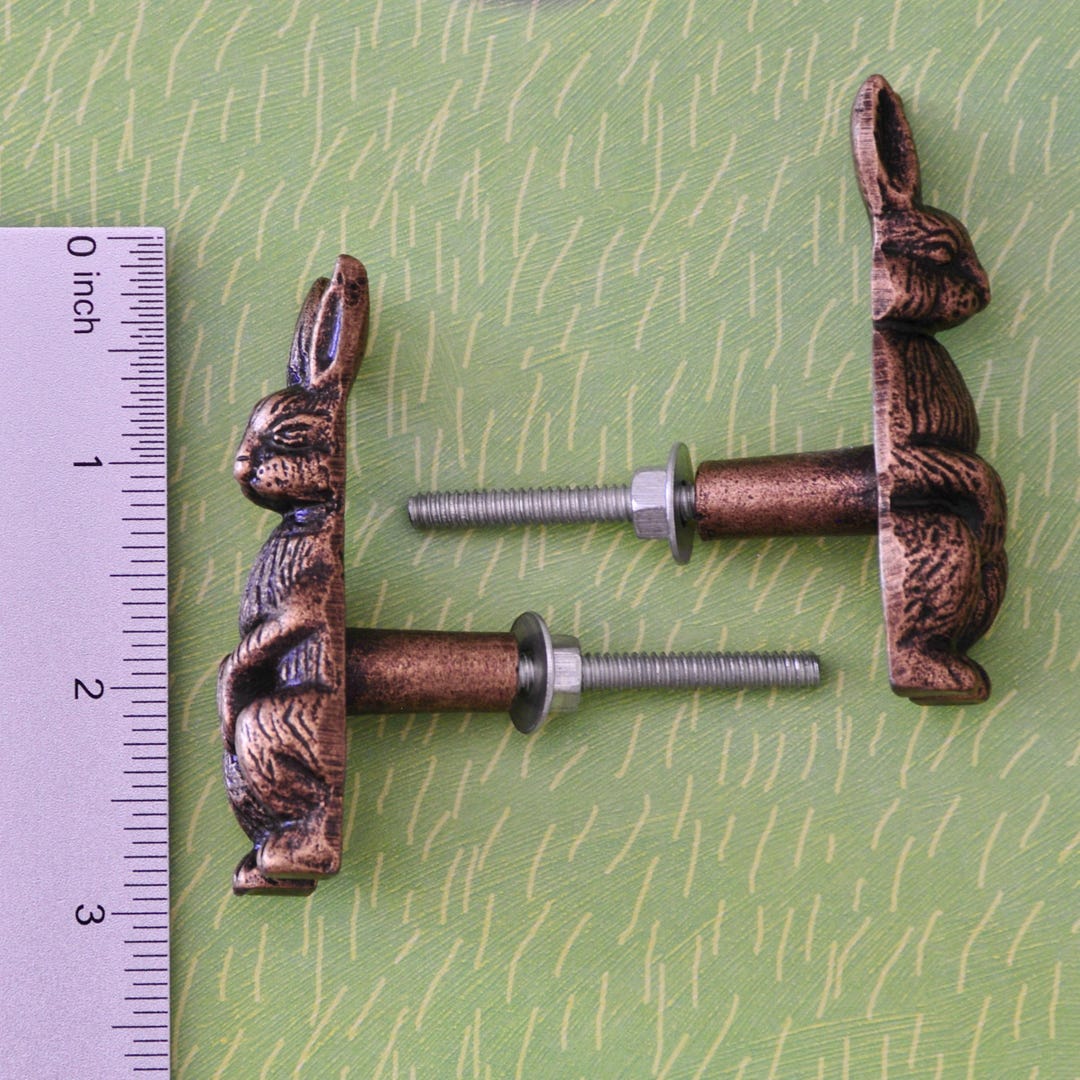 Rabbit Bunny Drawer Pulls Knobs Handles - Hardware - Baby's Room Garden ...