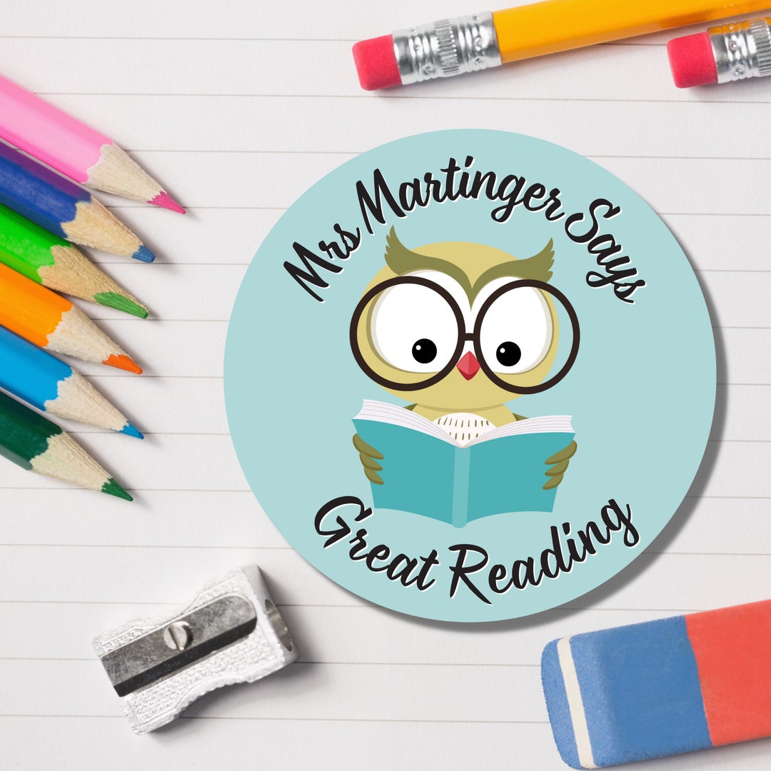 Owl Teacher Reward Stickers – Personalized Glossy Finish - Etsy