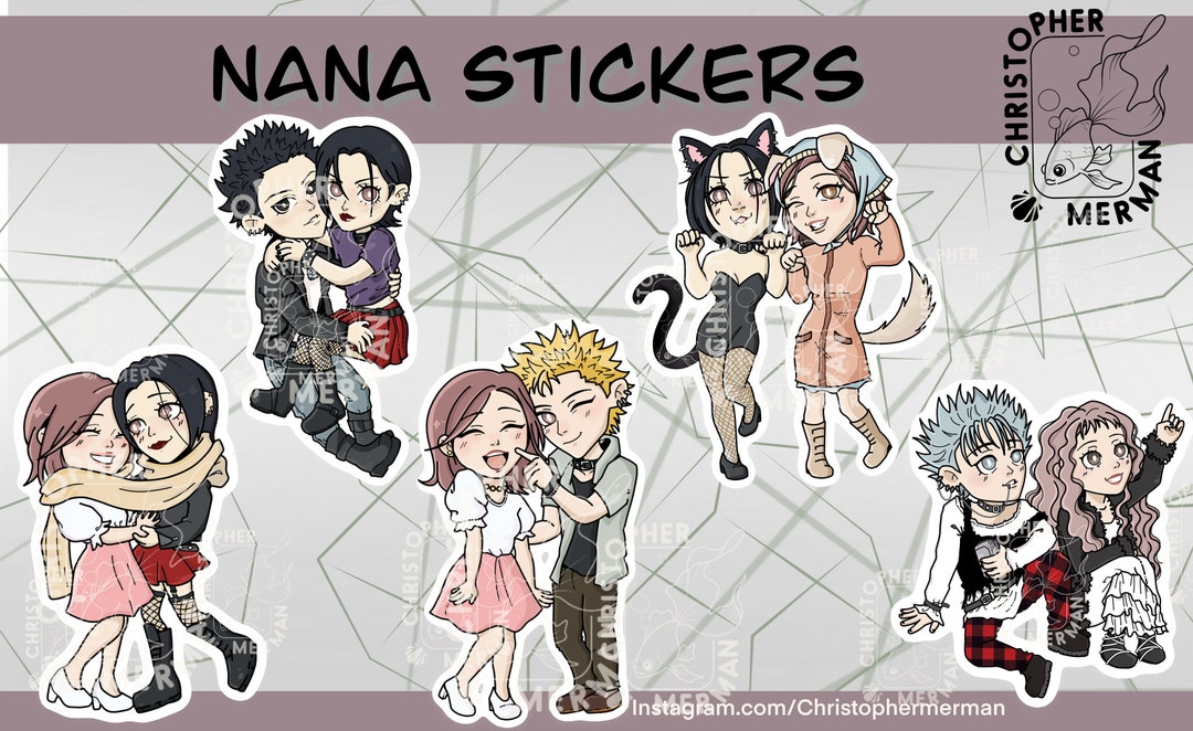 Nana Stickers Nana Anime Sticker Osaki Nana Hachi Komatsu Nobu - Etsy