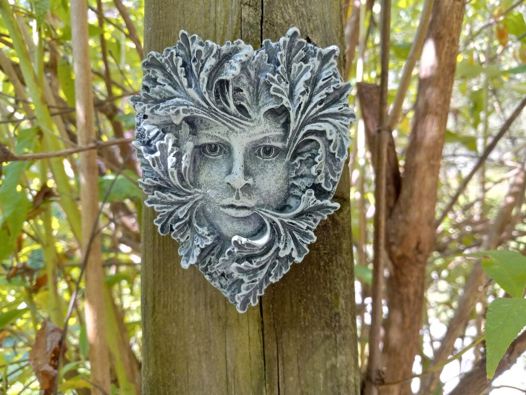 Goddess Tree Spirit Ornament, Miniature Goddess, Green Woman Plaque ...