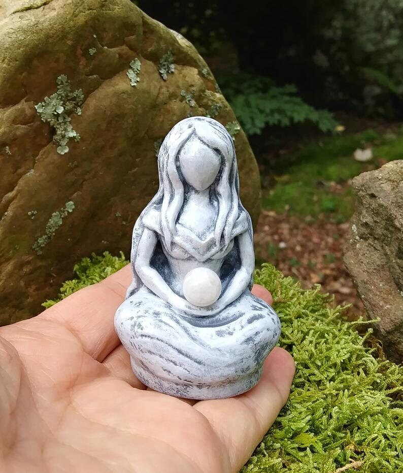 Moon Goddess Statue Goddess Selene Statue Mini Goddess - Etsy